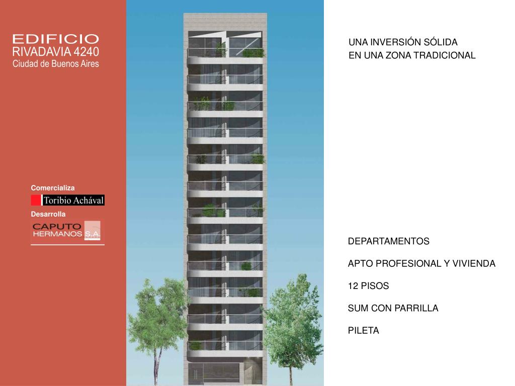 PPT - DEPARTAMENTOS APTO PROFESIONAL Y VIVIENDA 12 PISOS SUM CON PARRILLA PILETA PowerPoint ...
