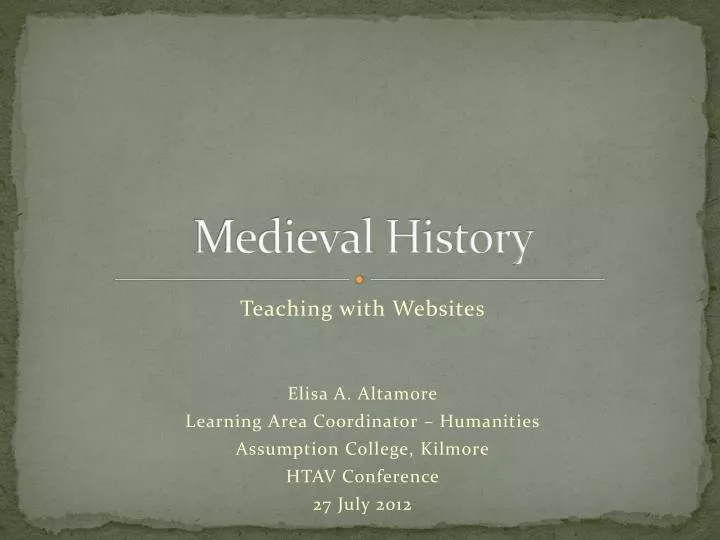 PPT - Medieval History PowerPoint Presentation, free download - ID:2771079