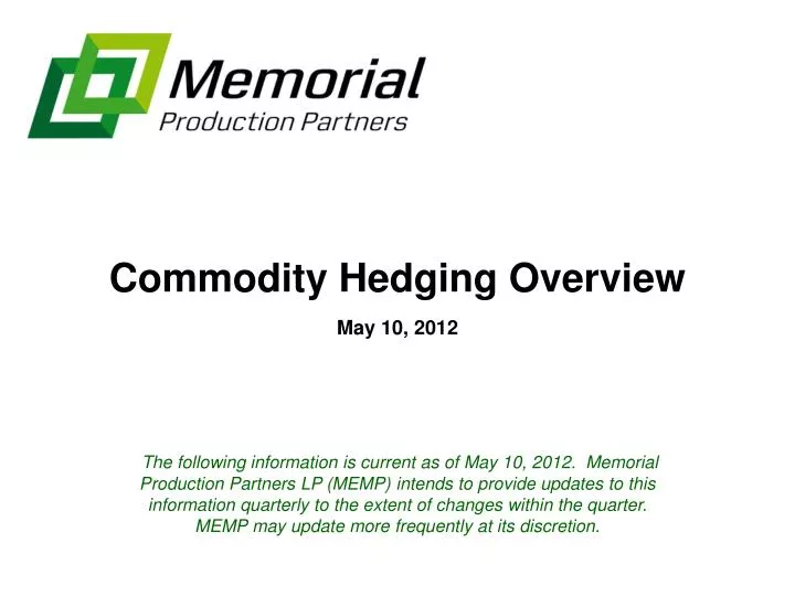 PPT - Commodity Hedging Overview PowerPoint Presentation, free download ...