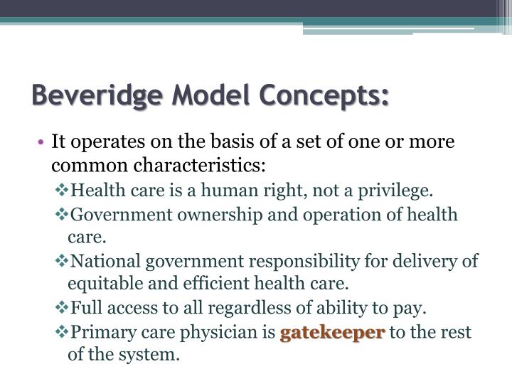 PPT - The Beveridge Model PowerPoint Presentation - ID:2772323