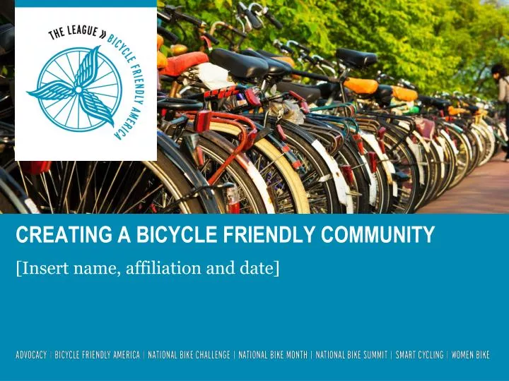 PPT - Creating a bicycle friendly community PowerPoint Presentation ...