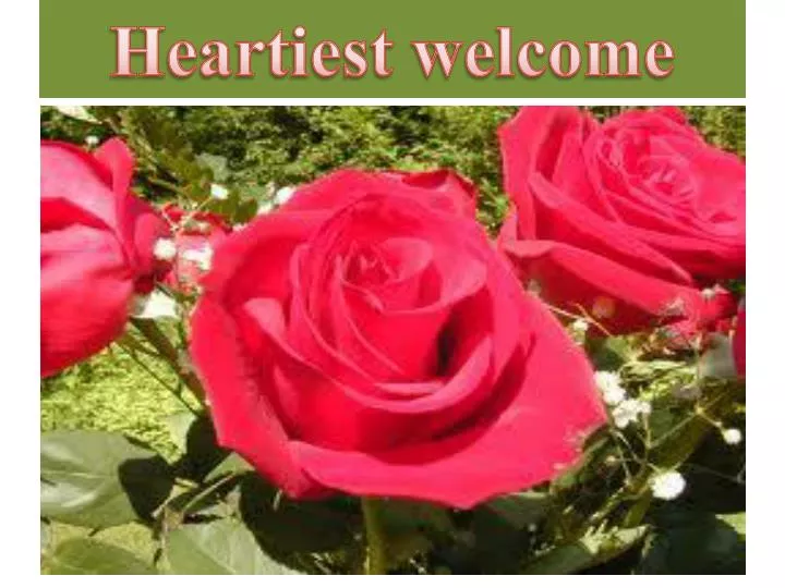 PPT - Heartiest welcome PowerPoint Presentation, free download - ID:2772840
