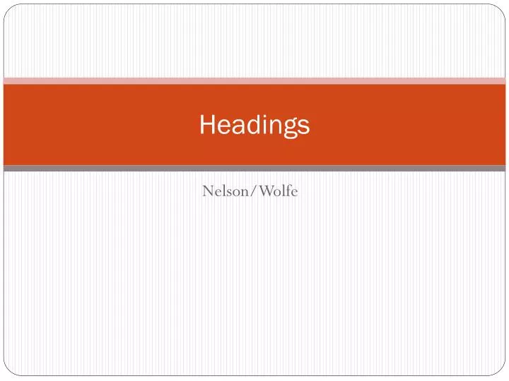 PPT - Headings PowerPoint Presentation, free download - ID:2773212