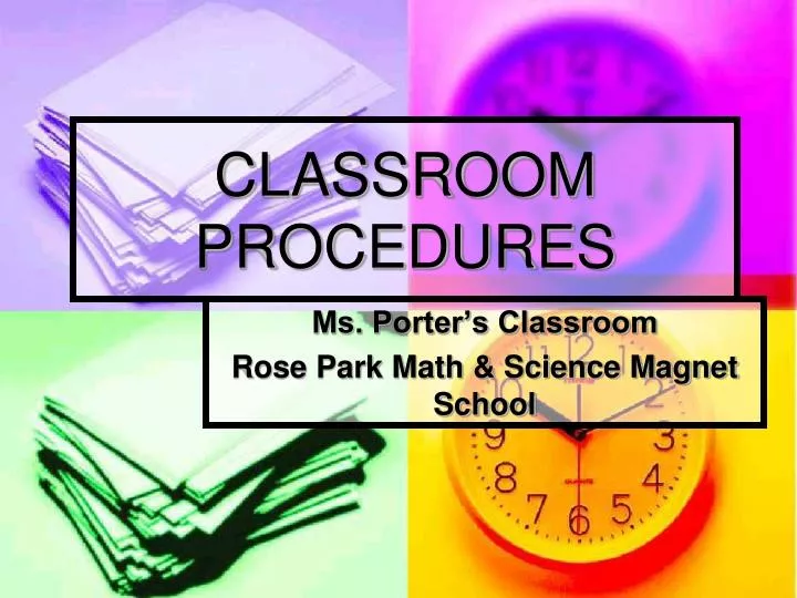 PPT - CLASSROOM PROCEDURES PowerPoint Presentation, free download - ID ...