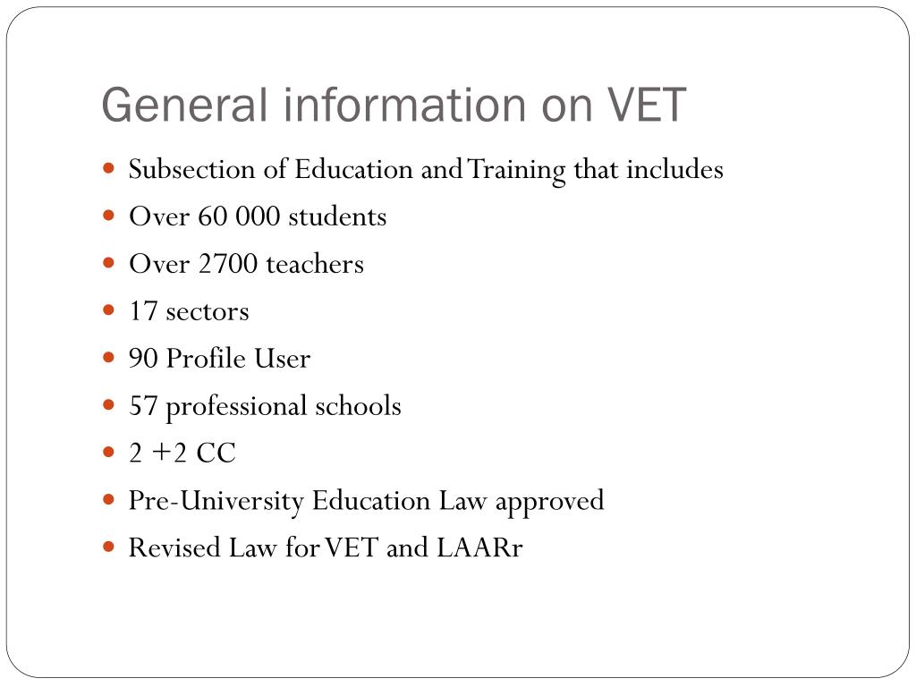 PPT - VET Vocational Education and Training PowerPoint Presentation ...