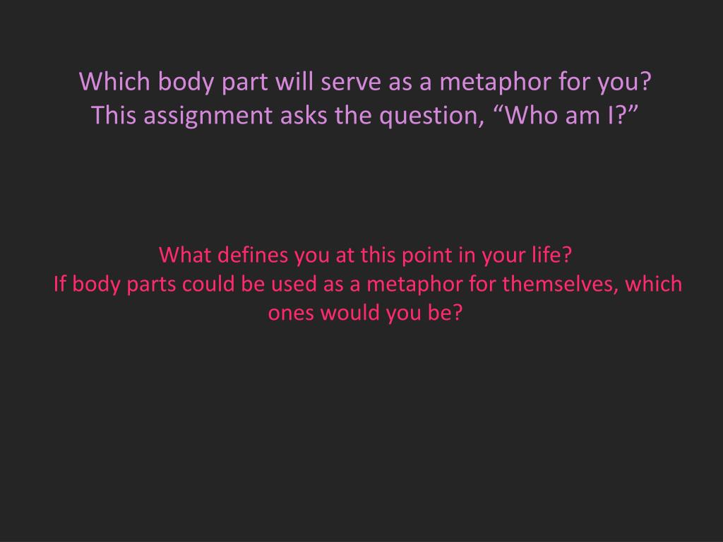 PPT - Exploring Identity Through Body Part Metaphors PowerPoint ...