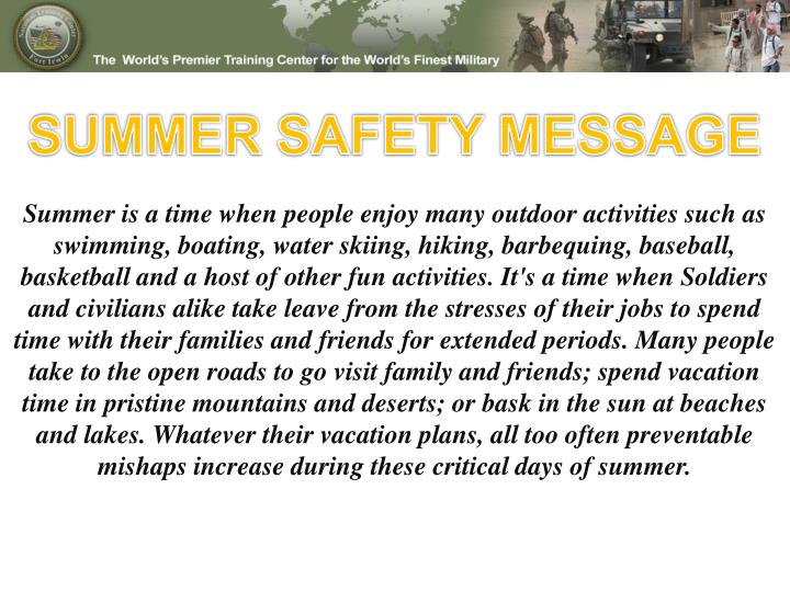 PPT - 2013 SPRING/Summer SAFETY CAMPAIGN PowerPoint Presentation - ID ...