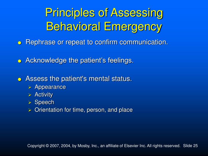 PPT - Behavioral Emergencies PowerPoint Presentation - ID:2774166