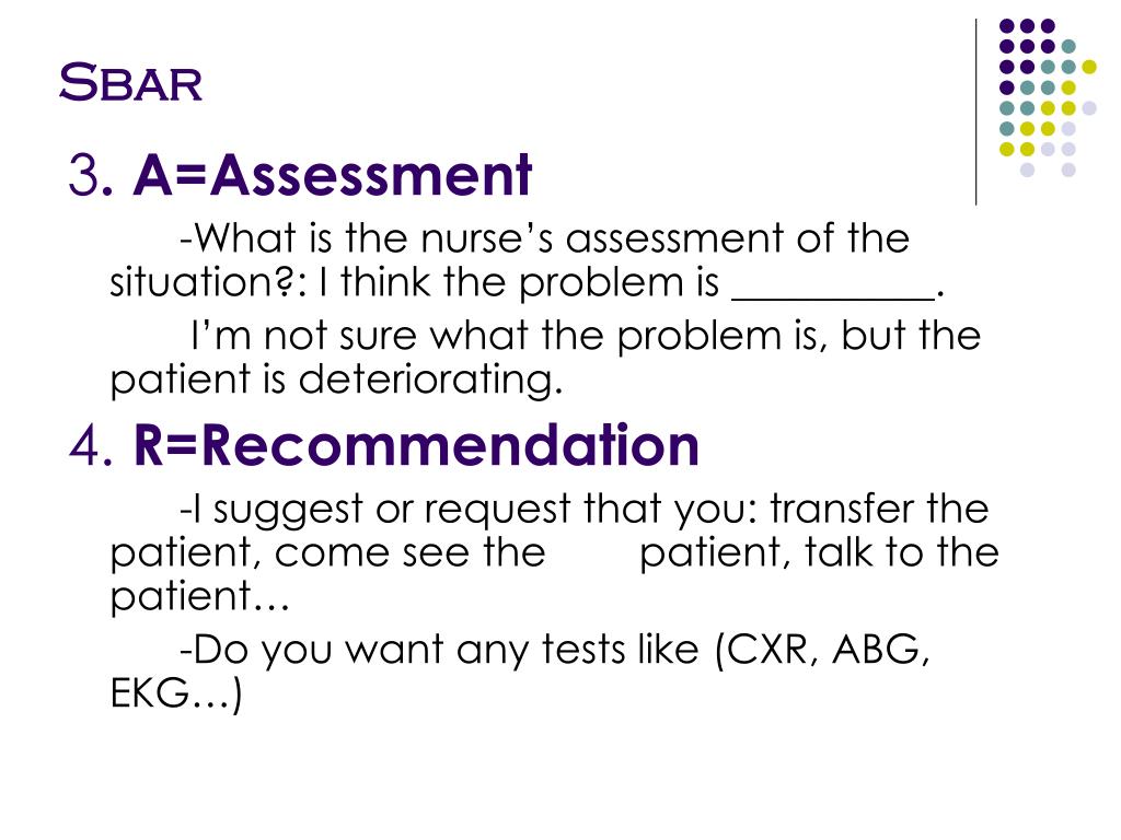 PPT - SBAR Guada Allen, RN, BSN, CMSRN Staff Educator SLMV PowerPoint ...