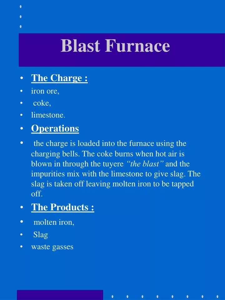 PPT - Blast Furnace PowerPoint Presentation, free download - ID:2774432