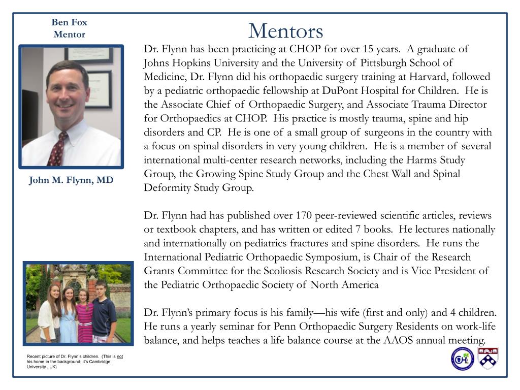 PPT - The Benjamin Fox Orthopaedic Research Fellowship PowerPoint ...