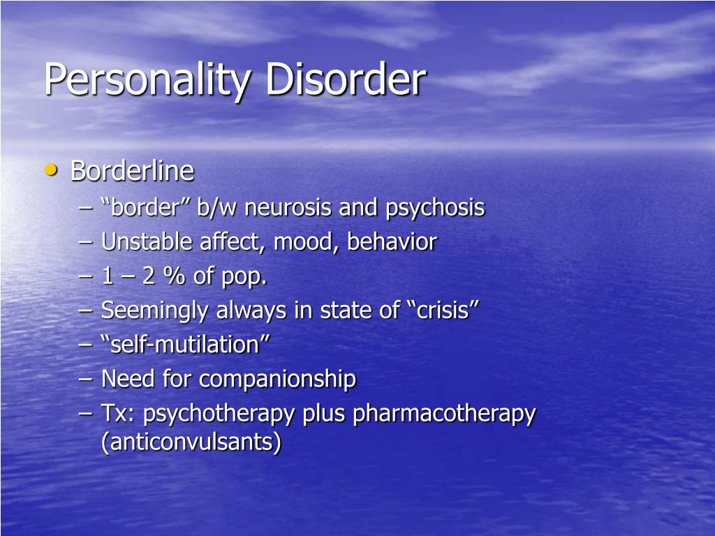 PPT - AFFECTIVE/MOOD AND PERSONALITY DISORDERS PowerPoint Presentation ...