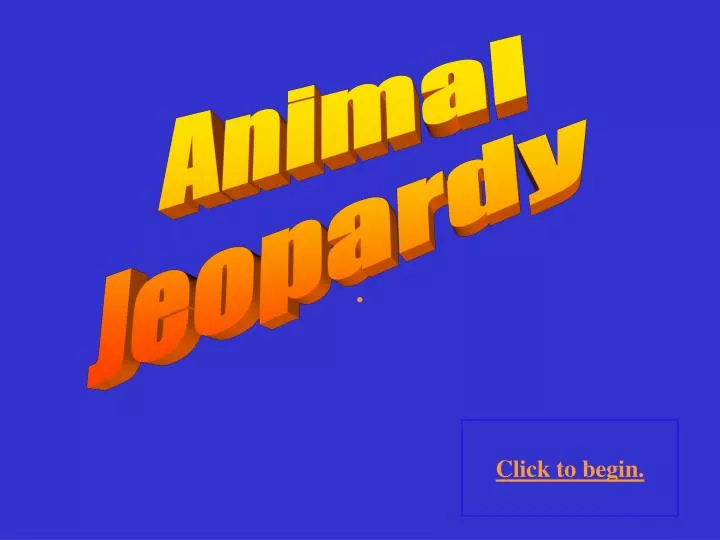 PPT - Animal Jeopardy PowerPoint Presentation, free download - ID:2774685