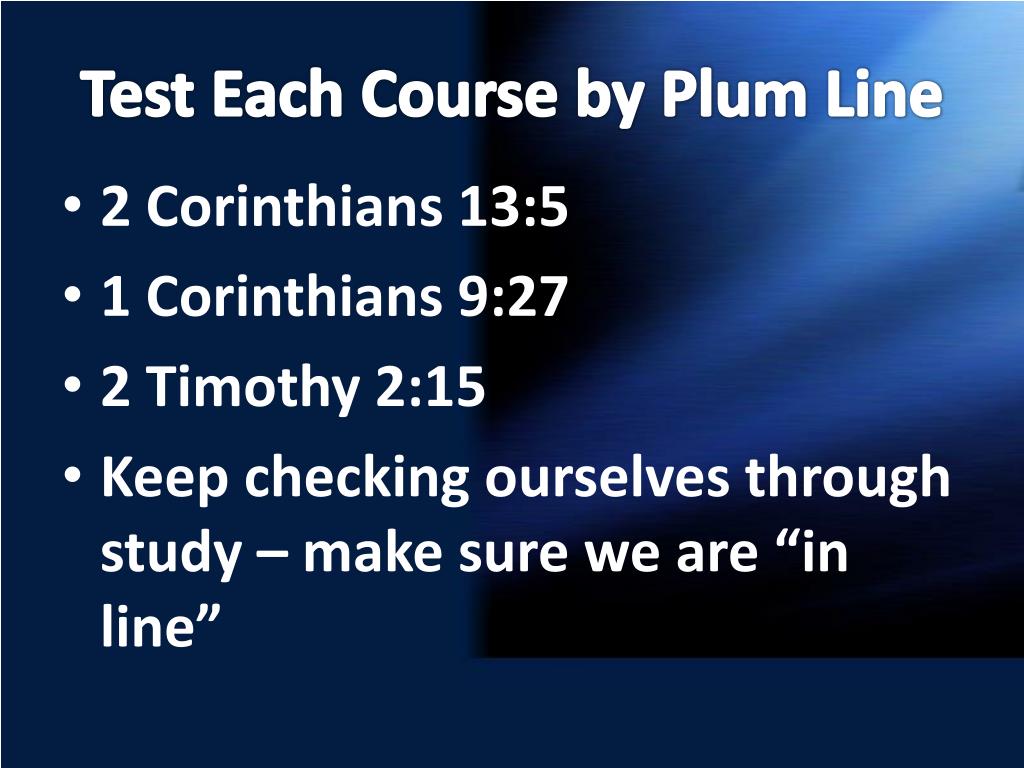 PPT - The Plumb Line of the Lord- His Law PowerPoint Presentation, free ...