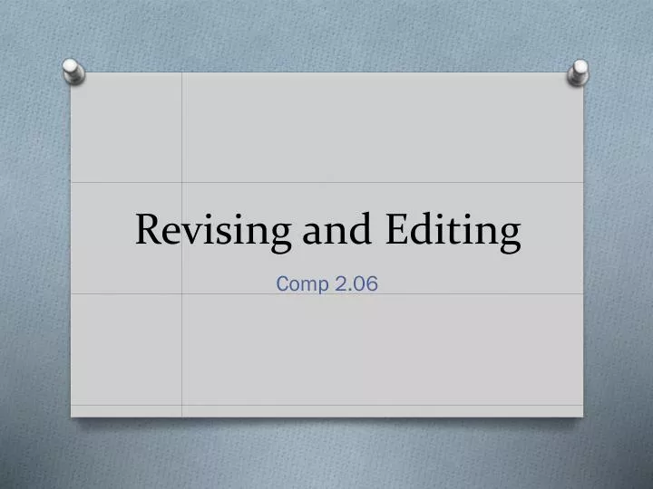 PPT - Revising and Editing PowerPoint Presentation, free download - ID ...