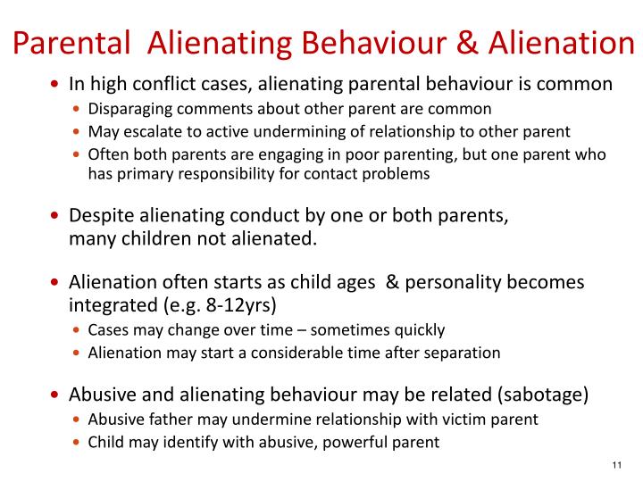 PPT - Parental Alienation, Contact Problems and the Family Justice ...