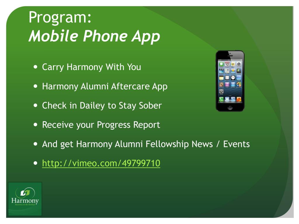 PPT - Harmony Recovery in the Rockies ® Community & Alumni Relations ...