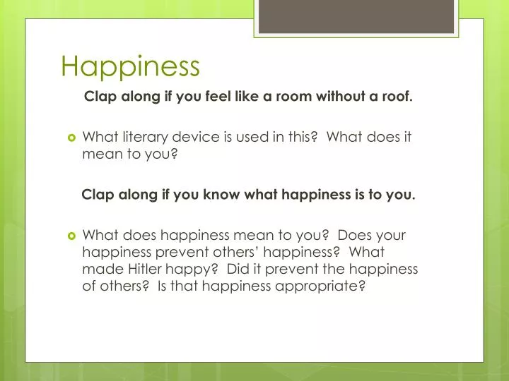 PPT - Happiness PowerPoint Presentation, free download - ID:2776189