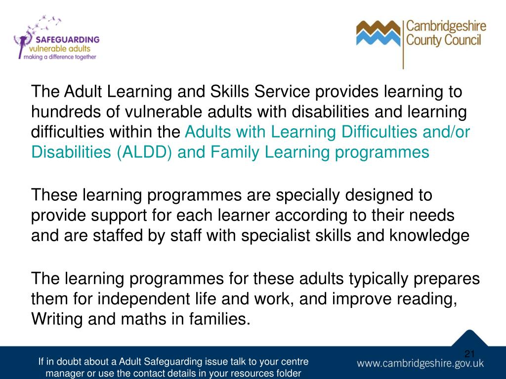 PPT - Adult Safeguarding in Adult Learning & Skills PowerPoint ...