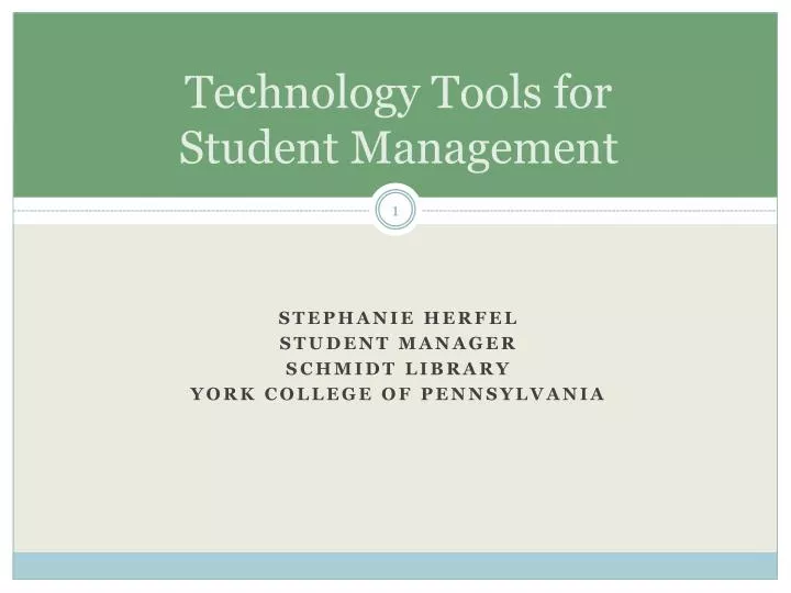 PPT - Technology Tools for Student Management PowerPoint Presentation ...