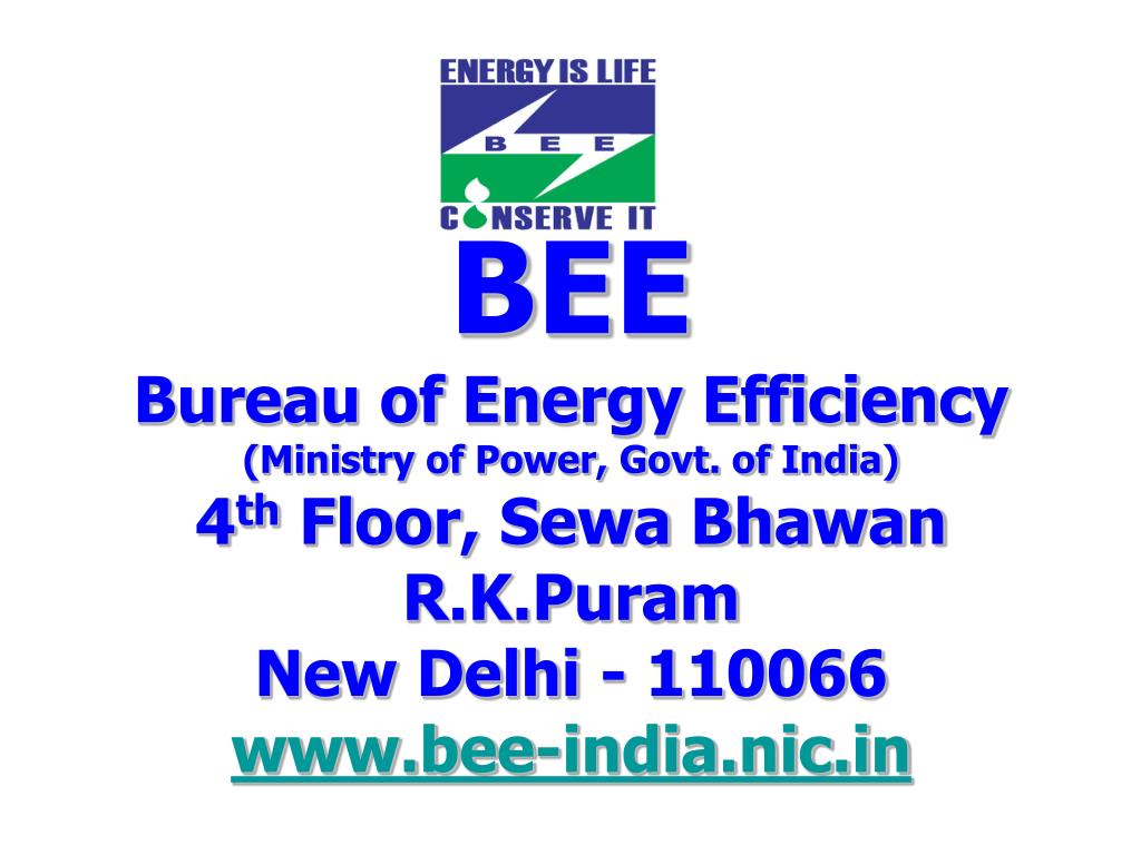 PPT - BEE Bureau of Energy Efficiency (Ministry of Power, Govt. of ...