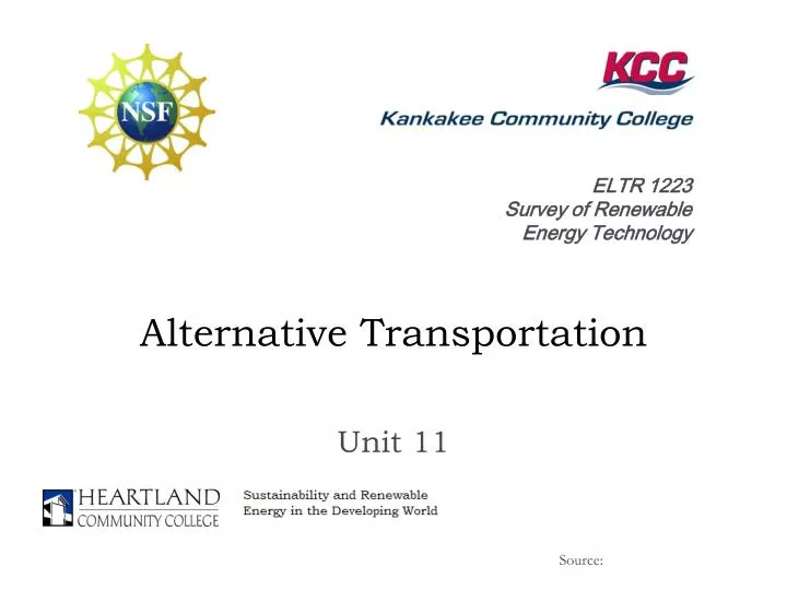 PPT - Alternative Transportation PowerPoint Presentation, free download ...