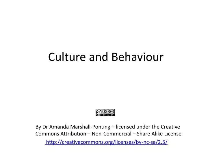 PPT - Culture and Behaviour PowerPoint Presentation, free download - ID ...