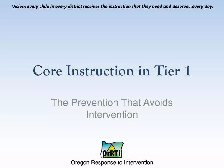 PPT - Core Instruction in Tier 1 PowerPoint Presentation, free download ...