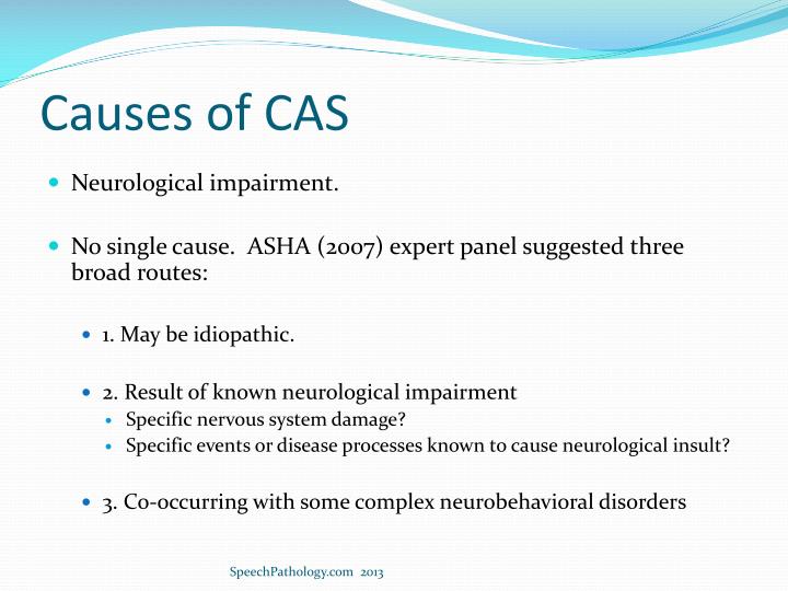 PPT - Childhood Apraxia of Speech (CAS): Defining the Territory ...