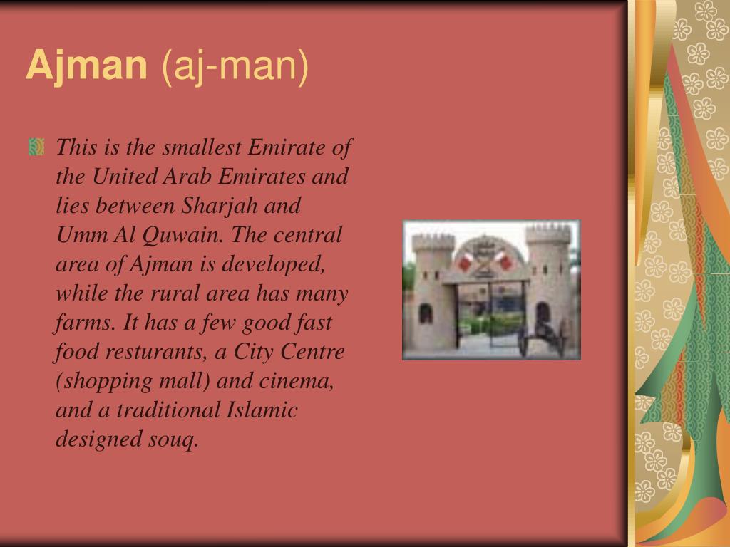 PPT - The Emirates of the United Arab Emirates [UAE] PowerPoint ...
