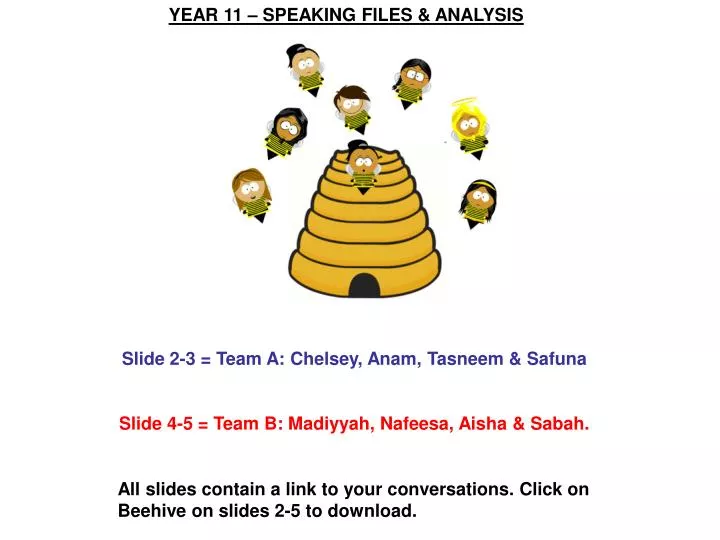 PPT - YEAR 11 – SPEAKING FILES & ANALYSIS PowerPoint Presentation - ID ...
