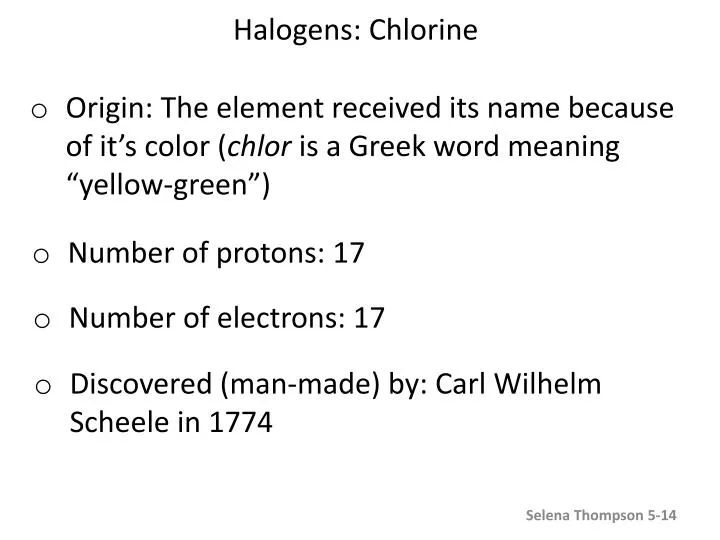 PPT - Halogens: Chlorine PowerPoint Presentation, free download - ID ...