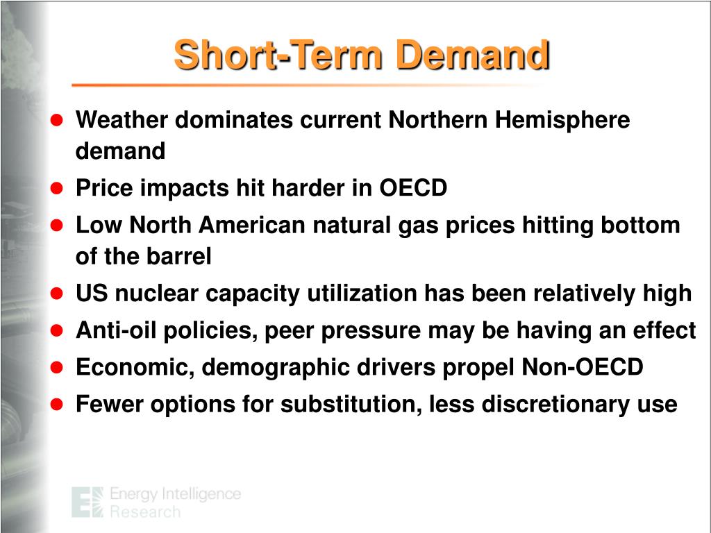 PPT - The Outlook for Oil Markets in 2007: Head Fakes From Demand ...