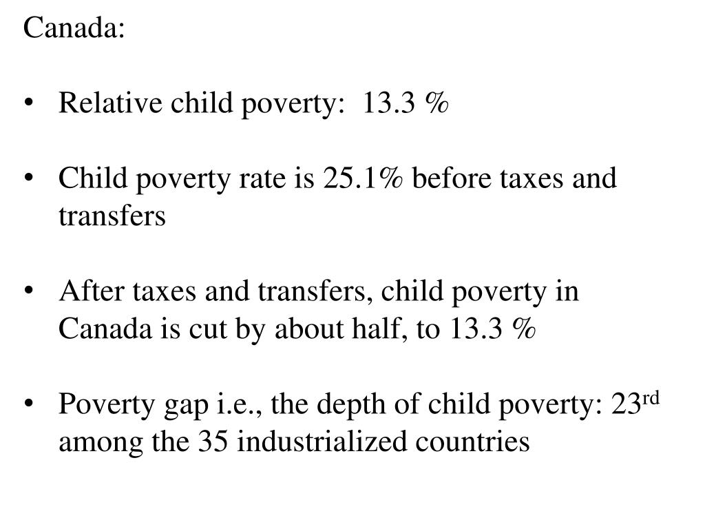 PPT - UNICEF Report Card 10: Measuring Child Poverty CANADIAN COMPANION ...