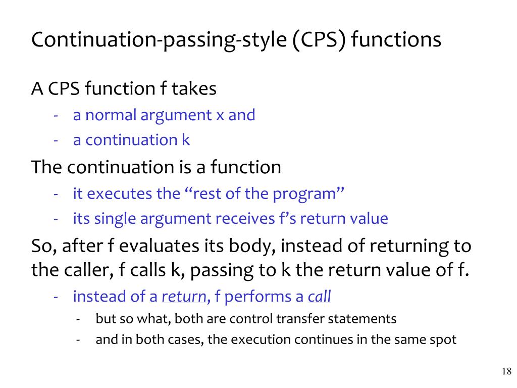 Ppt Lecture 23 Implementing Arrowlets Lifting Handlers With Continuation Passing Style 2486