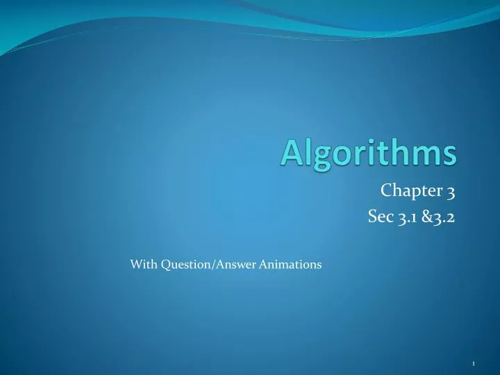 PPT - Algorithms PowerPoint Presentation, free download - ID:2778581