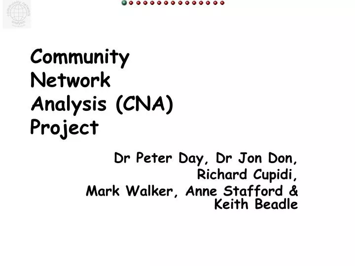 PPT - Community Network Analysis (CNA) Project PowerPoint Presentation ...