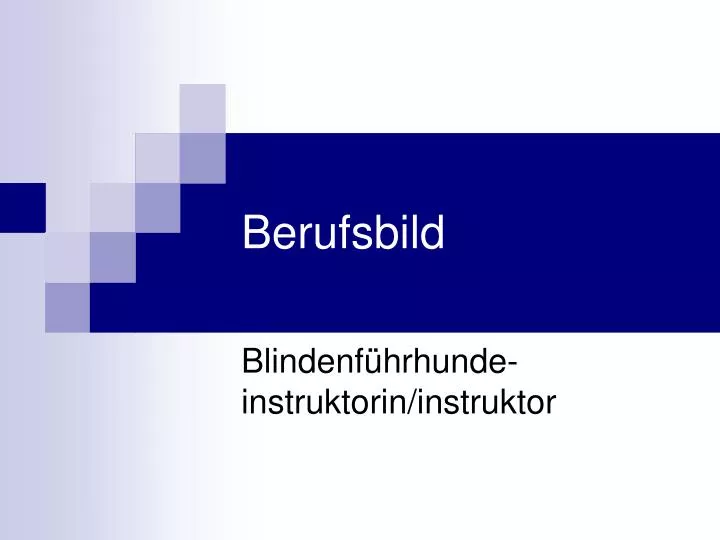 PPT - Berufsbild PowerPoint Presentation, free download - ID:2779833