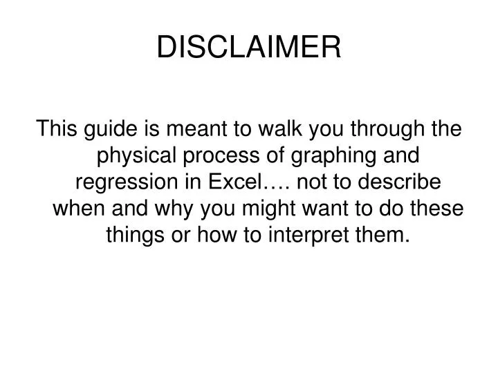 PPT - DISCLAIMER PowerPoint Presentation, free download - ID:2780415
