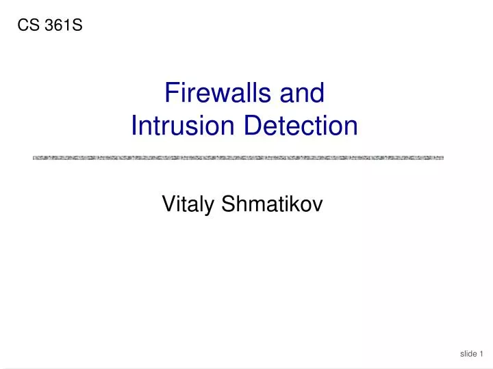 PPT - Firewalls and Intrusion Detection PowerPoint Presentation, free ...