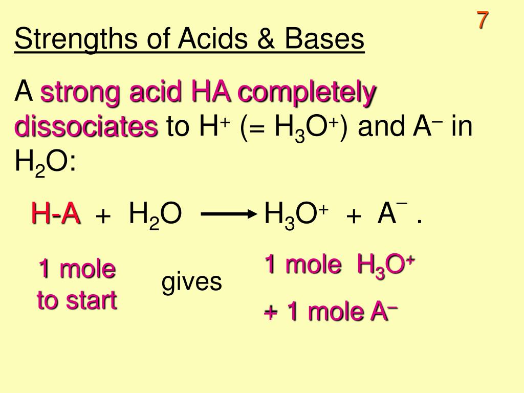 PPT - Acid -Base Chemistry An acid is a H + (proton) donor . General ...