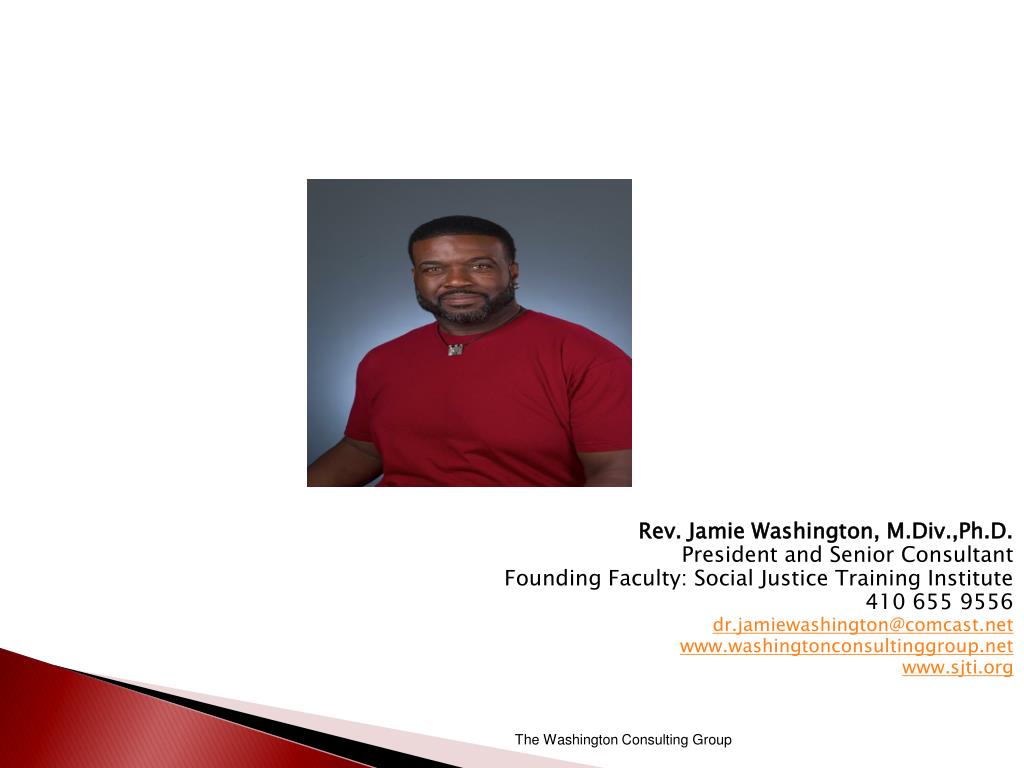 PPT - Rev. Dr. Jamie Washington President, Washington Consulting Group ...