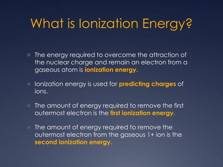 PPT - Ionization Energy PowerPoint Presentation - ID:2784495