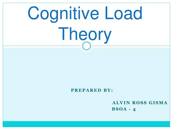 PPT - Cognitive Load Theory PowerPoint Presentation, free download - ID ...