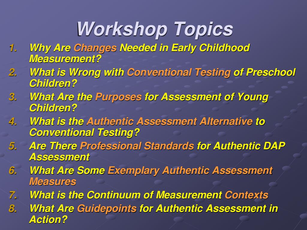 PPT - Rethinking Early Childhood Assessment Practices: Ensuring ...