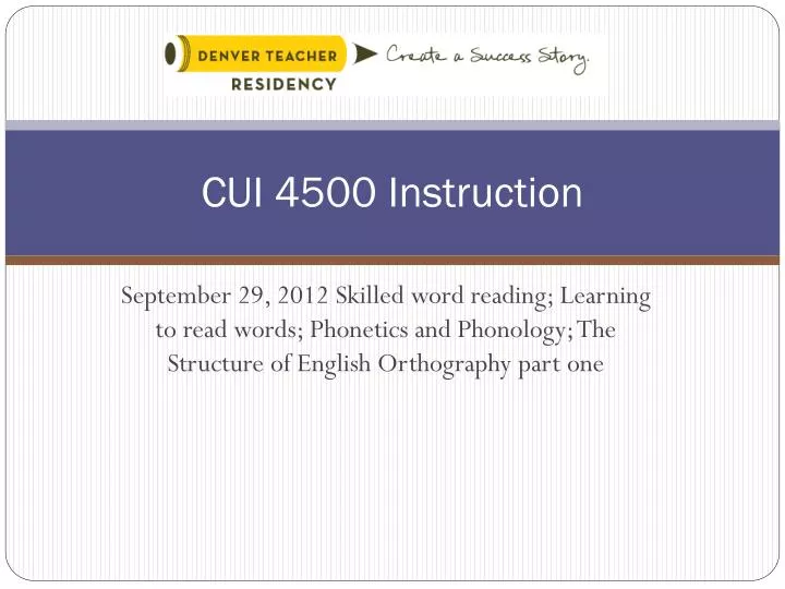 PPT - CUI 4500 Instruction PowerPoint Presentation, free download - ID ...
