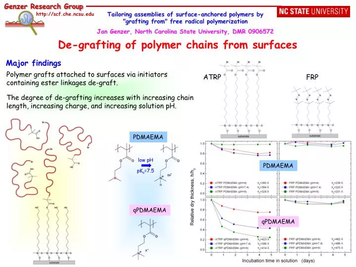PPT - De-grafting of polymer chains from surfaces PowerPoint ...