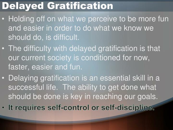 PPT - Delayed Gratification PowerPoint Presentation - ID:2786603