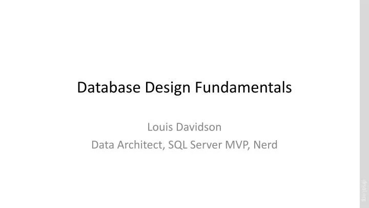 PPT - Database Design Fundamentals PowerPoint Presentation, free download - ID:2786801