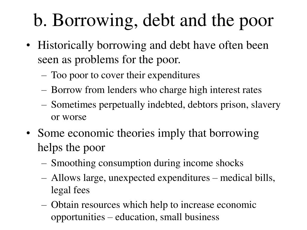 PPT - Poverty, Debt and Bankruptcy PowerPoint Presentation, free ...